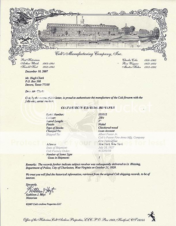 Colt Letters-Famous Owners/ Agency/Event..Anyone Here Received One by ...